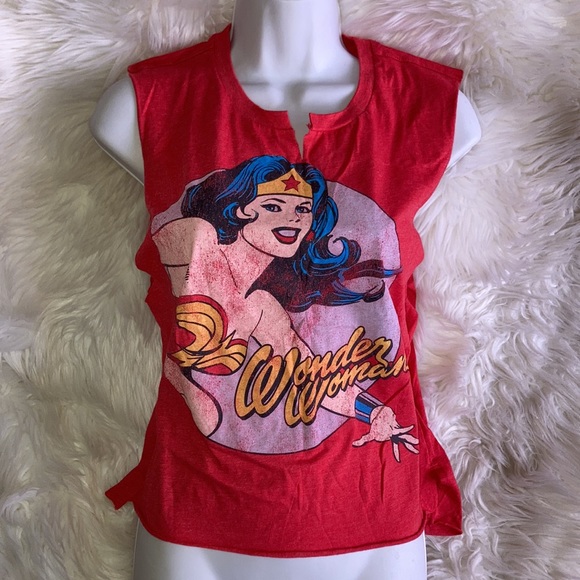 DC Comics | Tops | Dc Comics Wonder Woman Muscle Tee Top L | Poshmark